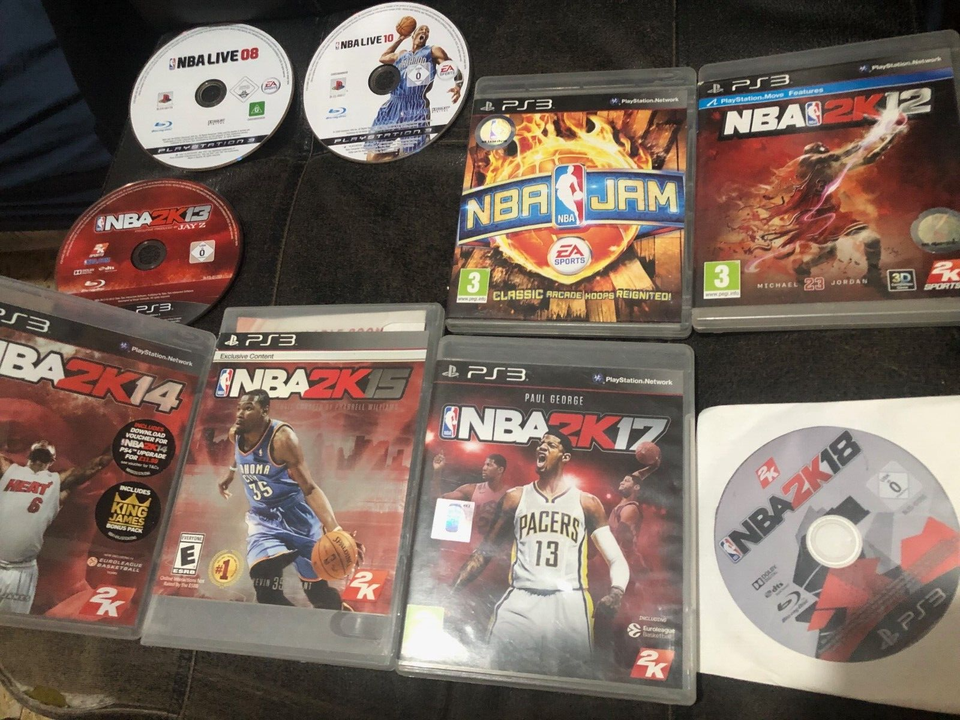 9 Original Games PS3 NBA Basketball 2K 08 10 12 14 15 17 18 Jam ...