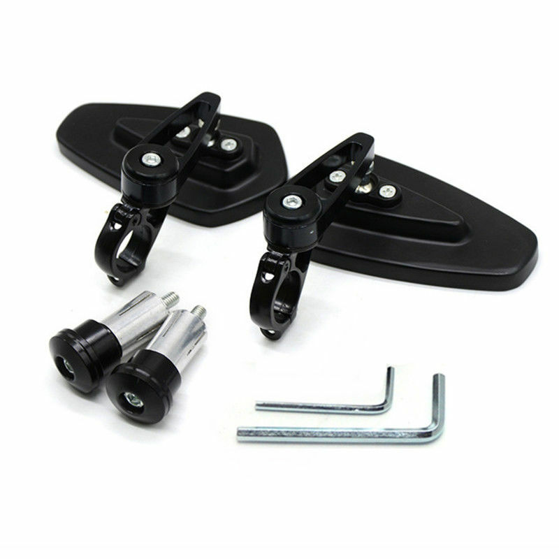 Motorcycle 7/8" Handle Bar End Mirrors For Yamaha YZF R6 R1 FZ07 FZ09 ...