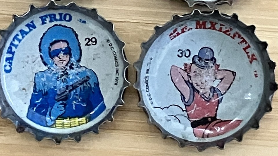 DC Comics Pepsi Complete Set of 36 Bottle Caps - 1978 Argentina ...