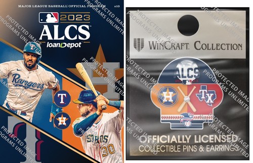 2023 ALCS PROGRAM FAN & PIN TEXAS RANGERS AMERICAN LEAGUE CHAMPIONS ...
