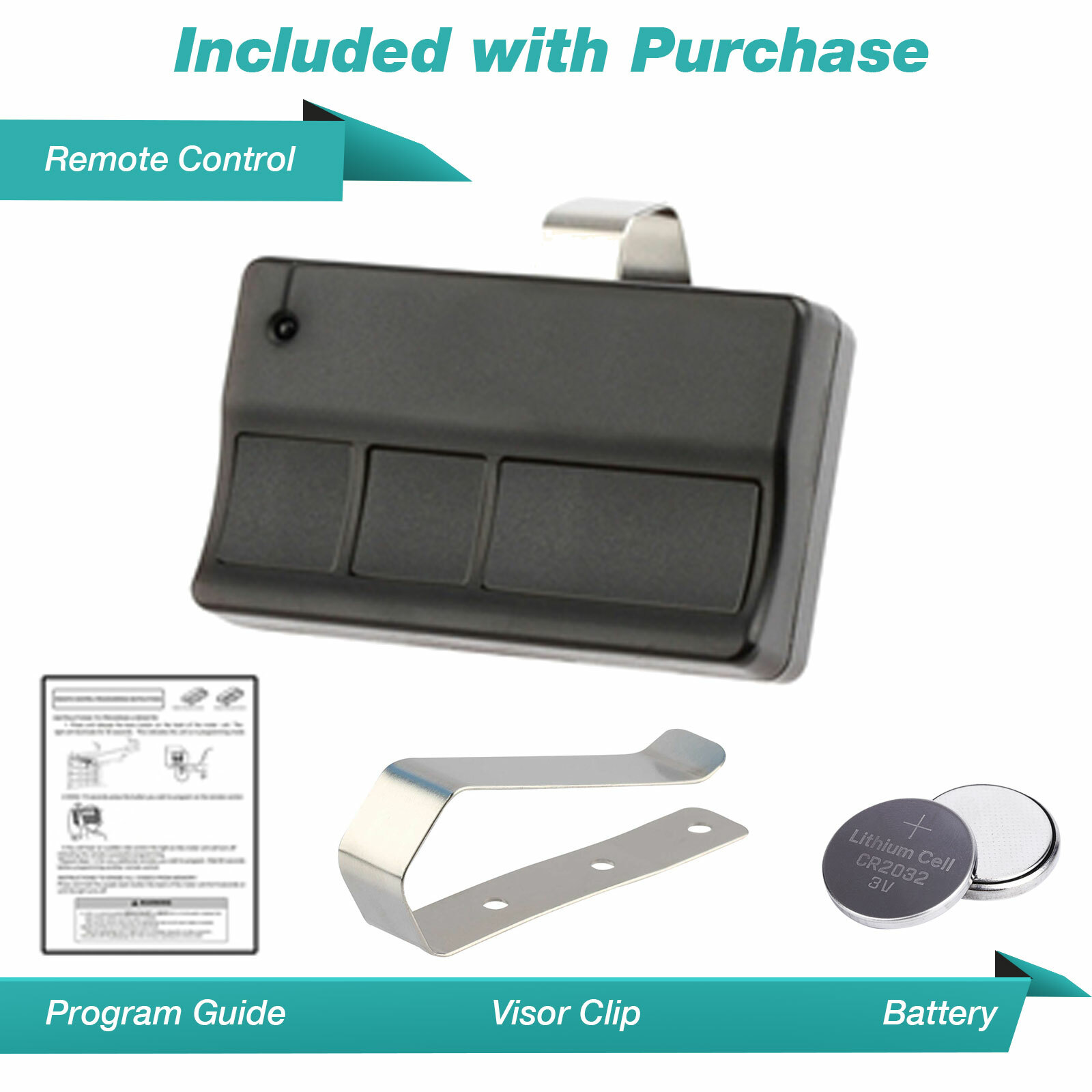 For 953D 956D Chamberlain Compatible 3 Button Garage Door Opener Remote ...