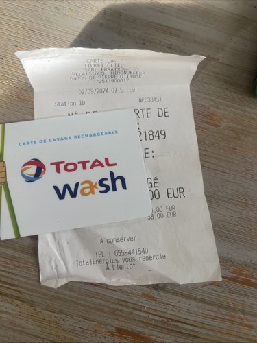 Carte Lavage Total Wash 58€ | eBay