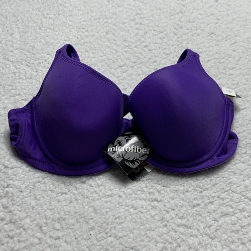 Bay Studio Bra Purple Adult 34B Tee Shirt Bra Padded Underwire ...