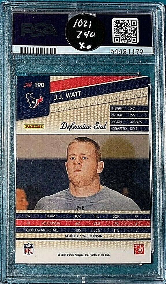 2011 Panini Threads - Rookie J.J. Watt #190 (RC) for sale online | eBay