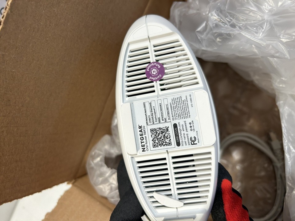 Orbi RBR50 Satellite Home Mesh WiFi Tri-band Router Netgear w/Cables | eBay