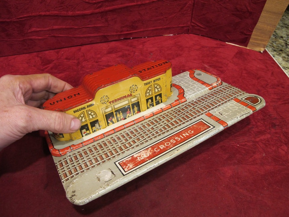 Vintage Marx Tin Litho Union Station Train Depot 0-027 | eBay