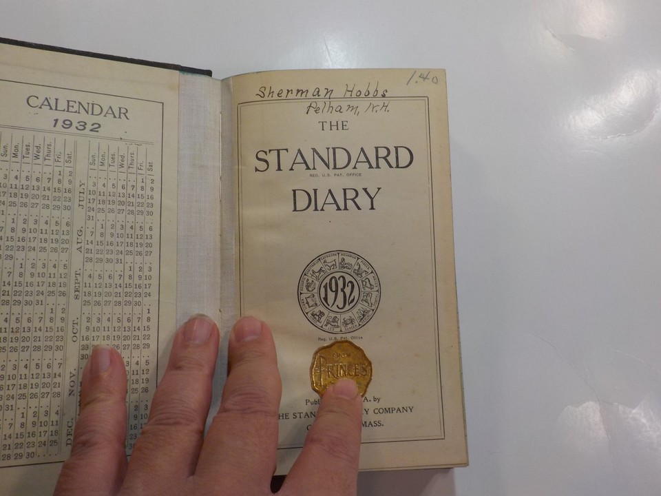 Diary Great Depression 1932 Ford Truck Pelham New Hampshire Handwritten ...