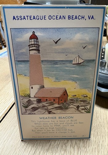Assateague Ocean Beach, Va. Hygroscope Card Weather Predicting Beacon ...