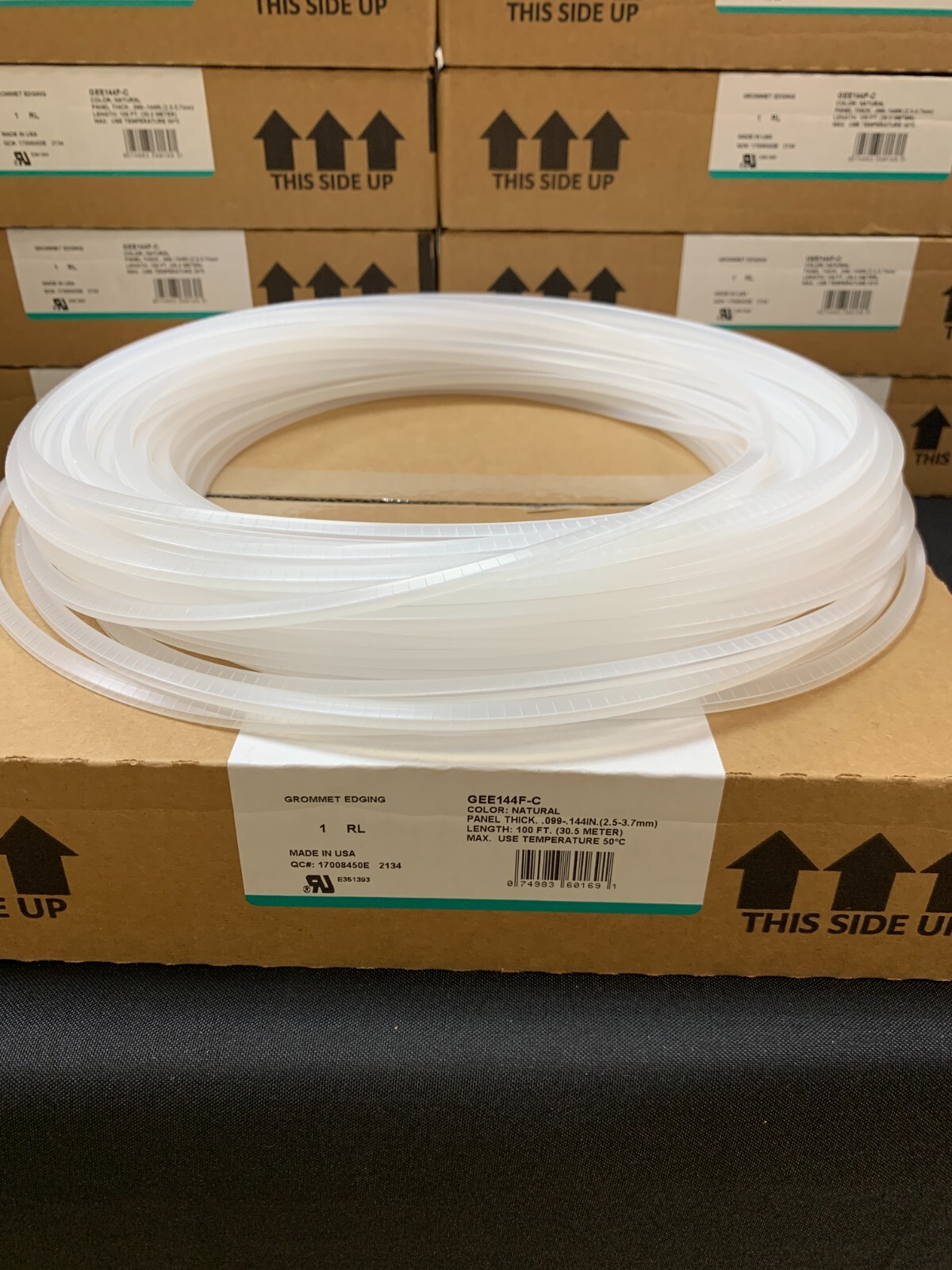 Panduit Gee144f-c 100 FT Grommet Edging Natural for .099 To.144 or 2.5 ...