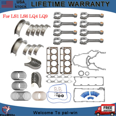 Engine Rebuild Kit- Gasket Bolt / Rod Rings For GM Chevy LS1 LS6 LQ4 4 ...