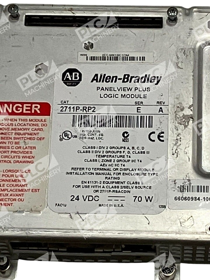 Allen Bradley Ser E Rev A Panelview Plus Logic Module 2711P-RP2 /E | eBay