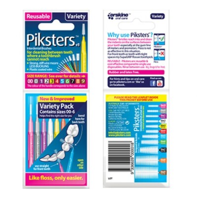 Piksters Interdental Brushes v3 Variety 8 Pack (Sizes 00 - 6) | eBay