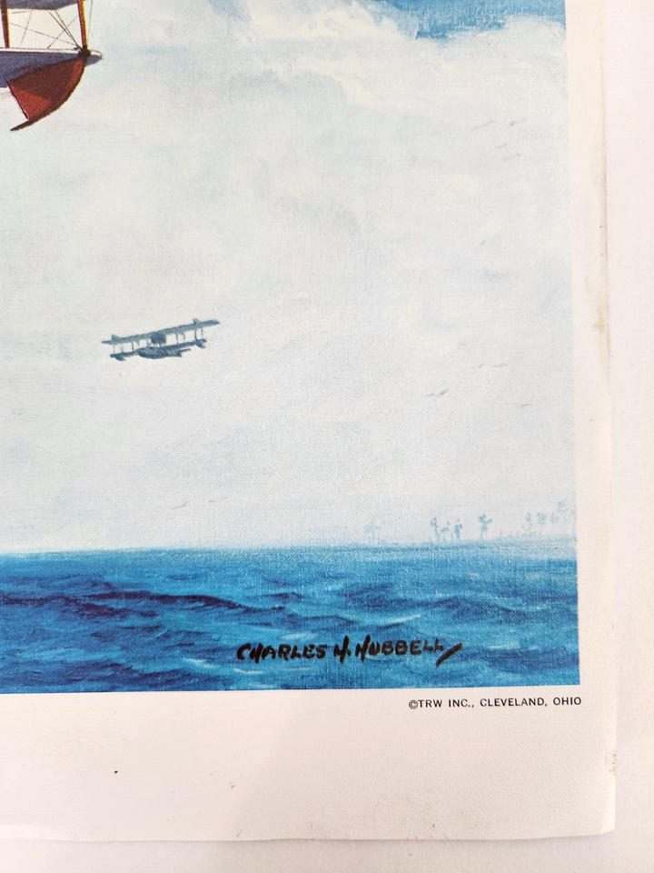 Curtis Flying Boat Battleship NC Charles Hubbell Art Print 1969 ...