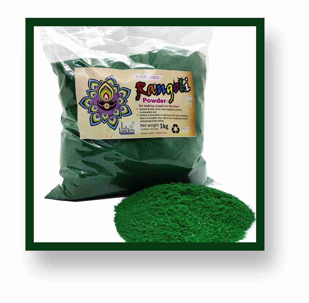 Rangoli Free Flow Marbel Green Rangoli A1 Quality 1Kg Powder For ...