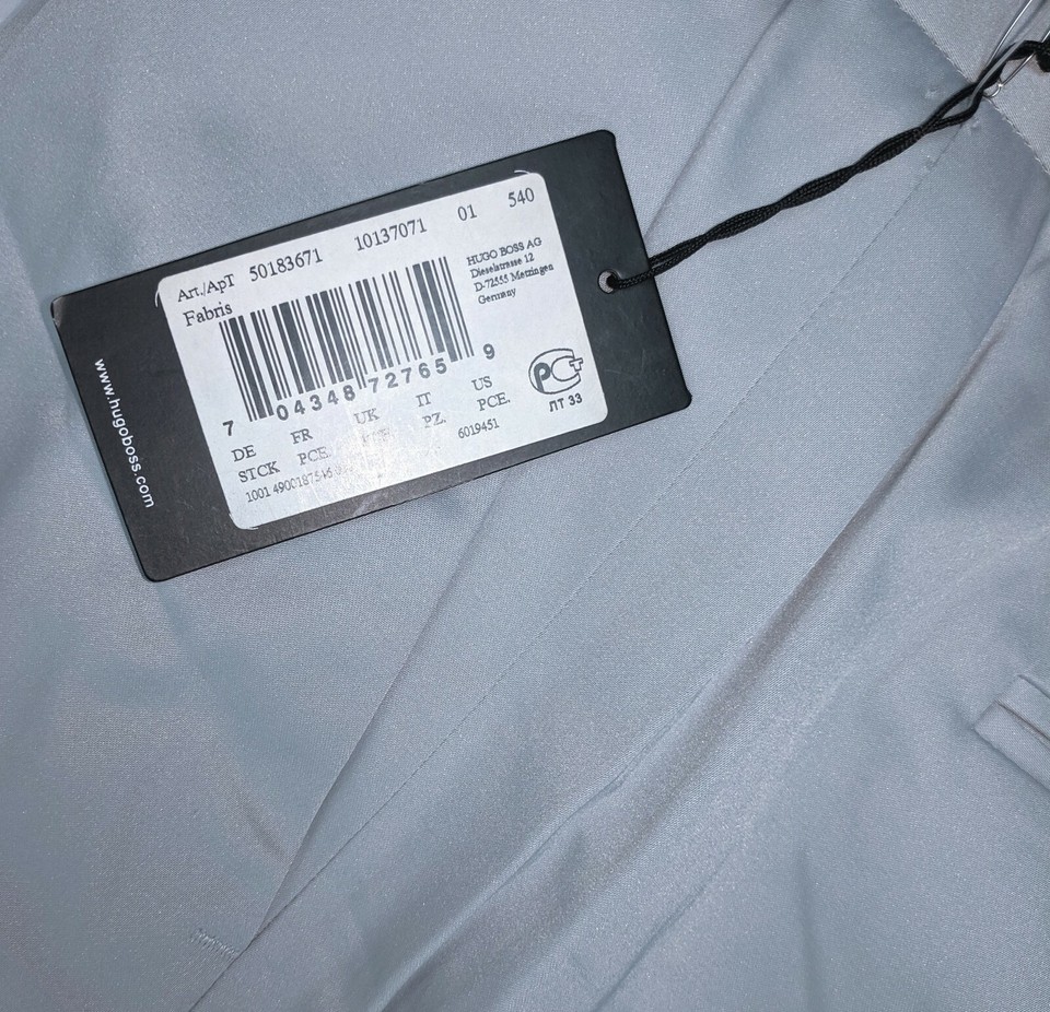 HUGO BOSS Black Label Luxury Dress Pants Trousers Gray Cotton Womens ...