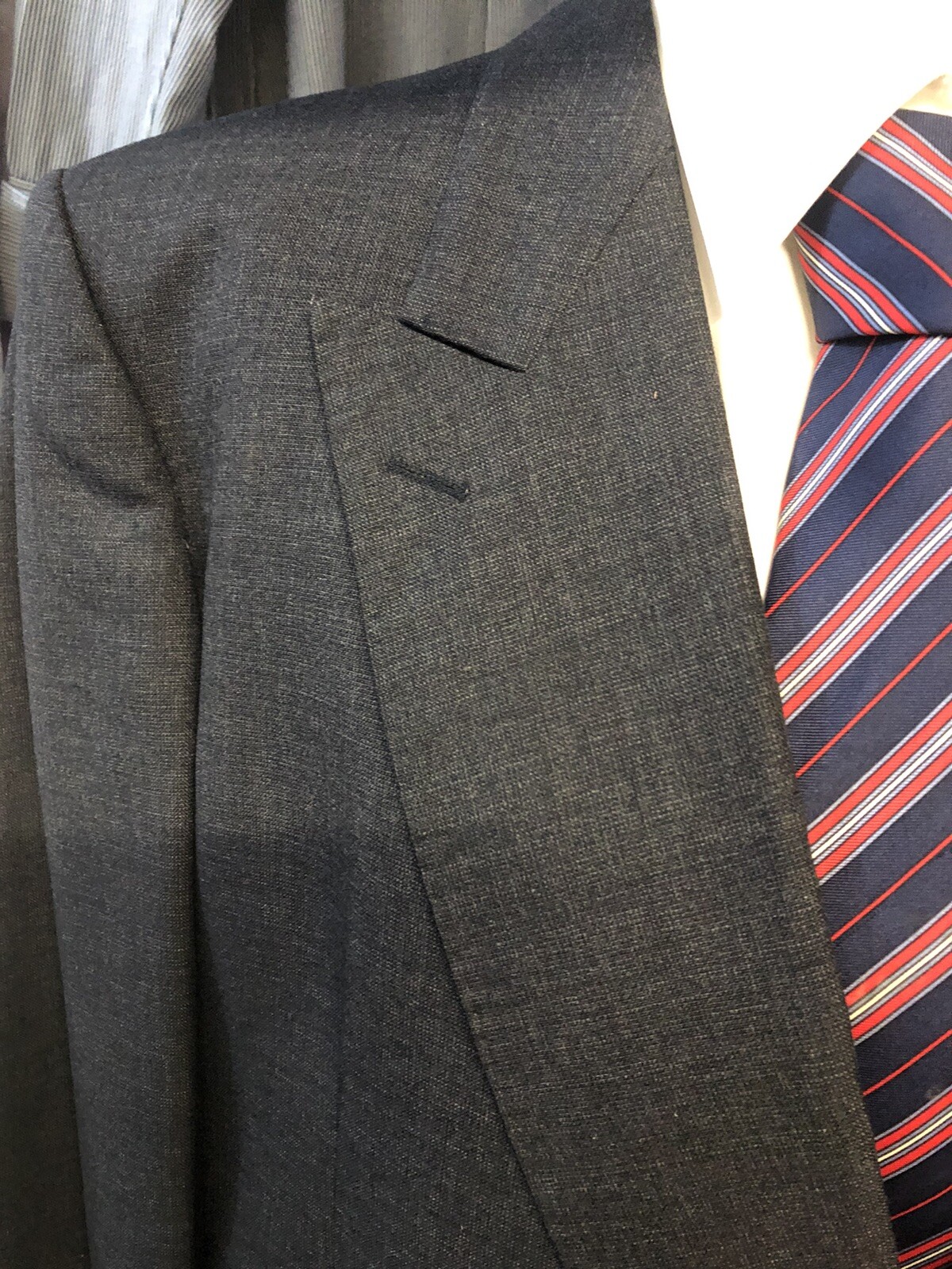 Odermark Dark Grey Double Breasted Suit 46 Inch Chest With 2 Pairs Of ...