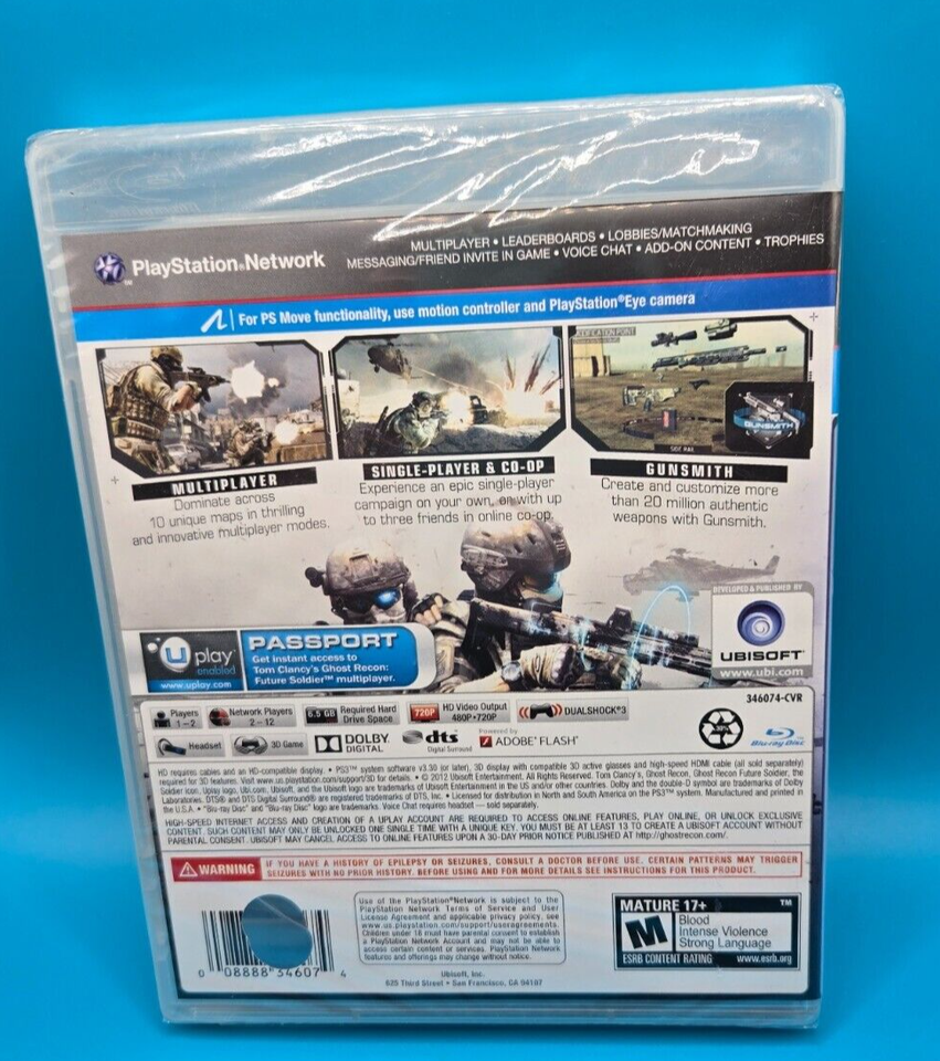 Tom Clancy's Ghost Recon Future Soldier Sony PlayStation 3 2012 PS3 ...