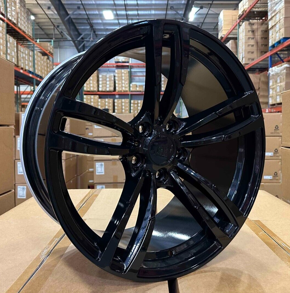 4pc - 19x8.5 WHEELS 5x120 Gloss Black RIMS fits BMW Base model 2 3 5 ...
