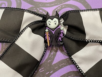 Maleficent Inspired Tree Bow Present Topper Halloween Ornament Black ...