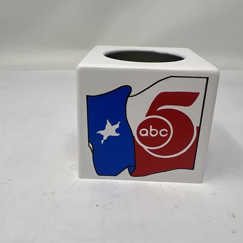 Television News TV Station Reporter Microphone Mic Flag Cube Channel 5 ...
