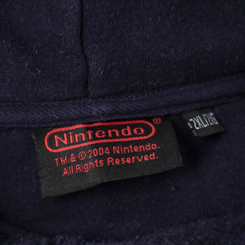 vtg y2k NINTENDO 2004 Super Mario mushroom power-up hoodie sweatshirt ...