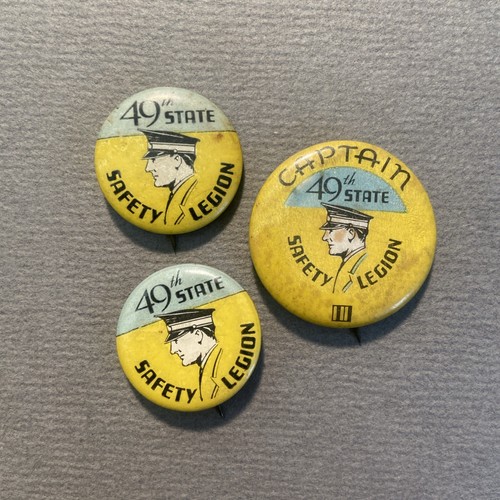 Vintage 49th State Safety Legion Captain Button Pin Lot St. Louis ...
