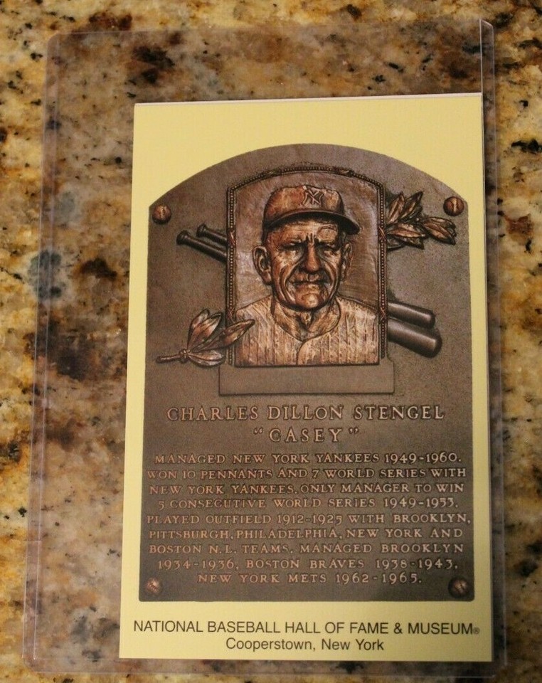 CHARLES STENGEL NORMAN STEARNES COOPERSTOWN HALL OF FAME POSTCARD CARD ...