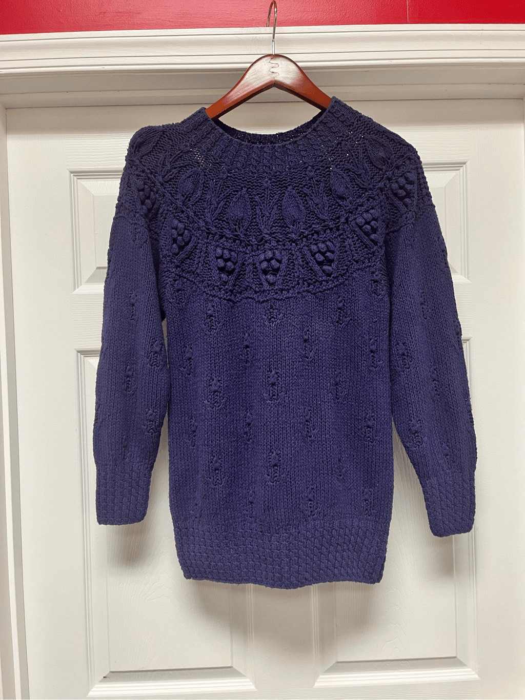 Vintage Norm Thompson Purple Silk Mock Neck Bulky Kni… - Gem