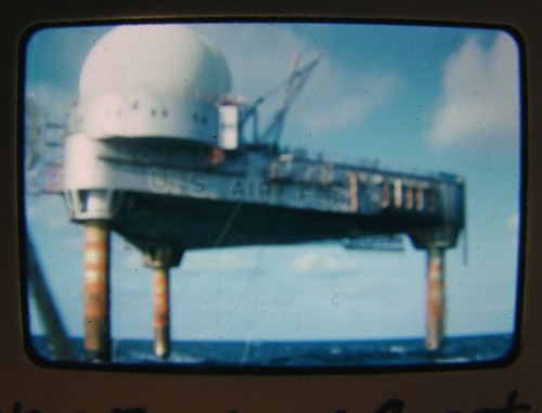 1961 Texas Tower USAF Radar Site 35mm Color Slide Photo New England old ...