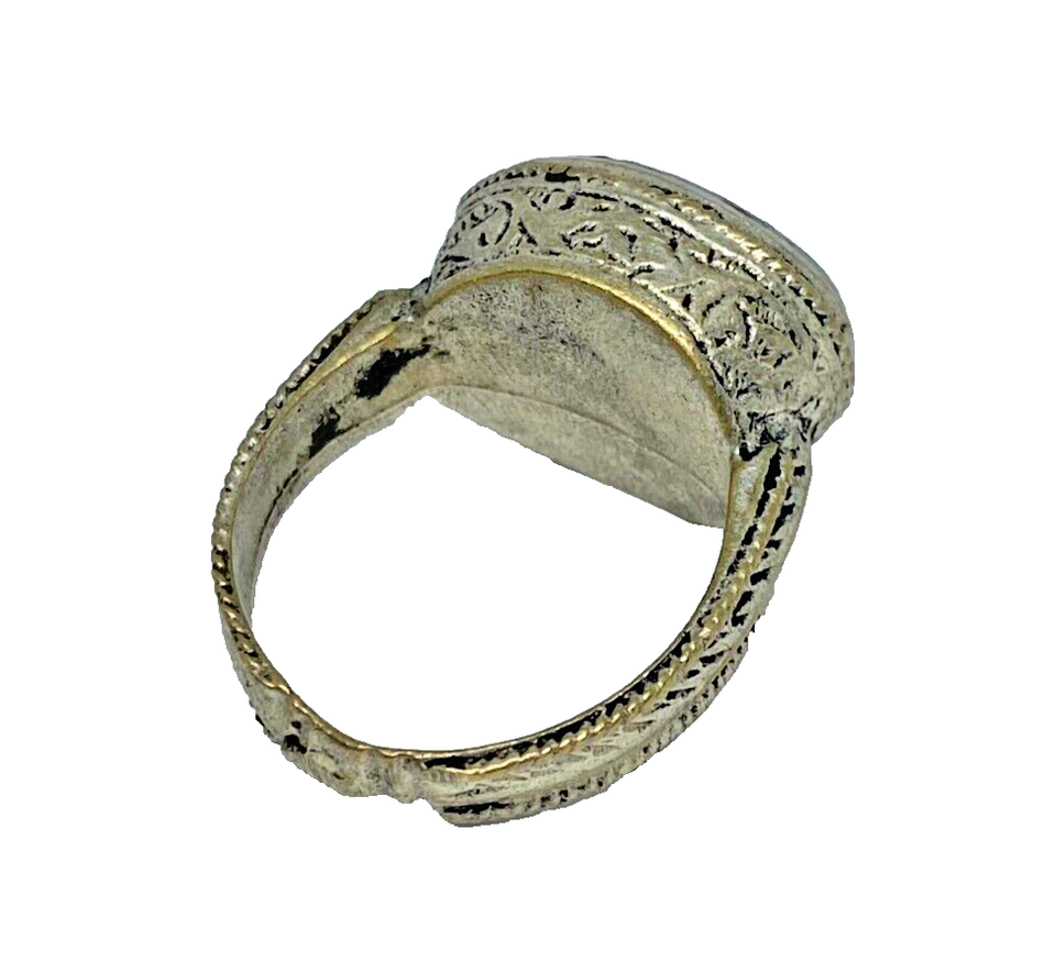 RARE ANCIENT WEARABLE PHOENICIAN SILVER COLOR SCORPION BRONZE RING ...