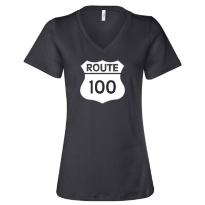Custom Route Sign T-Shirt Personalized Highway Sign Women's V-Neck | eBay