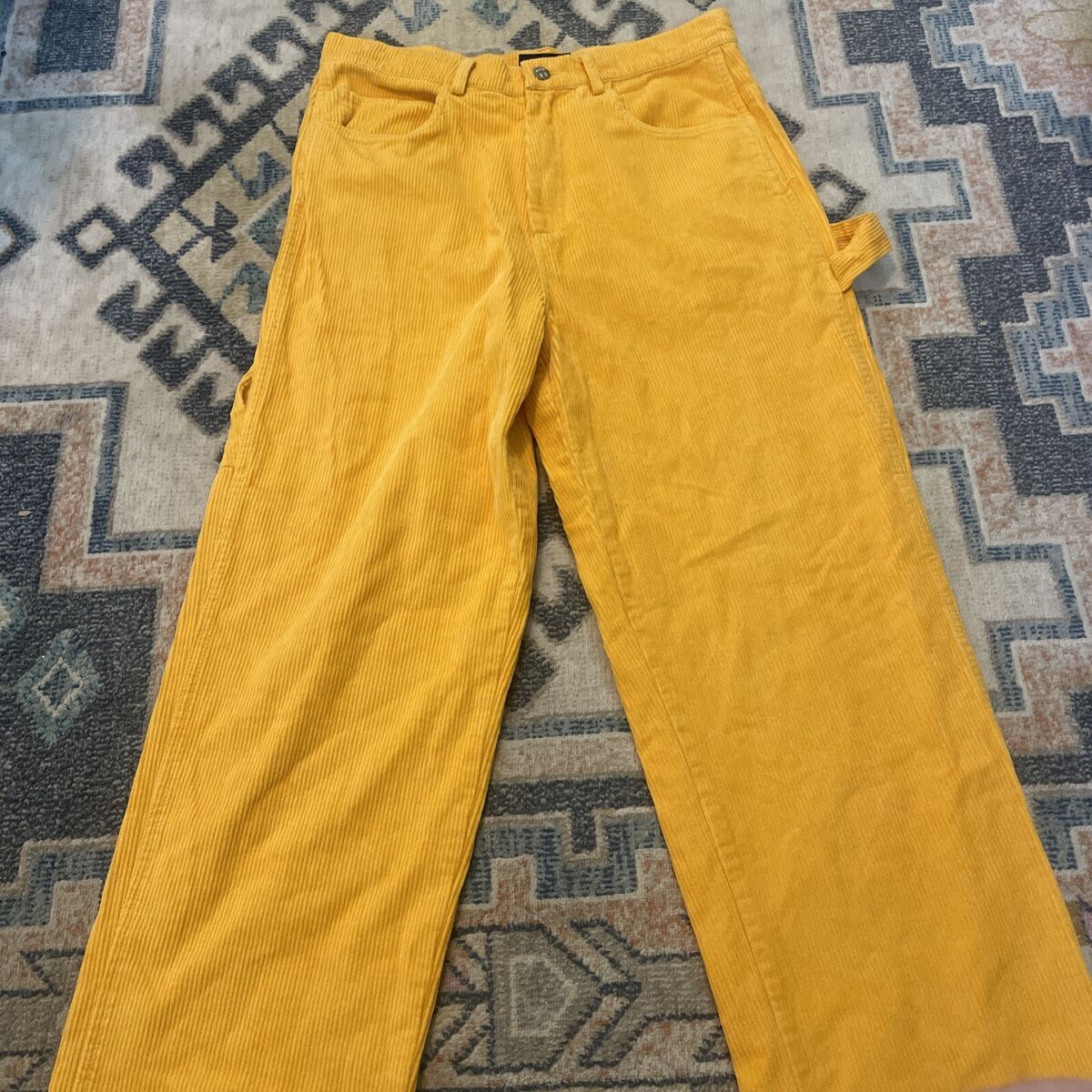 Drew House Corduroy Carpenter Pants Yellow Smiley Size 30 Drew House Corduroy Carpenter Pants Yellow Smiley Size 30