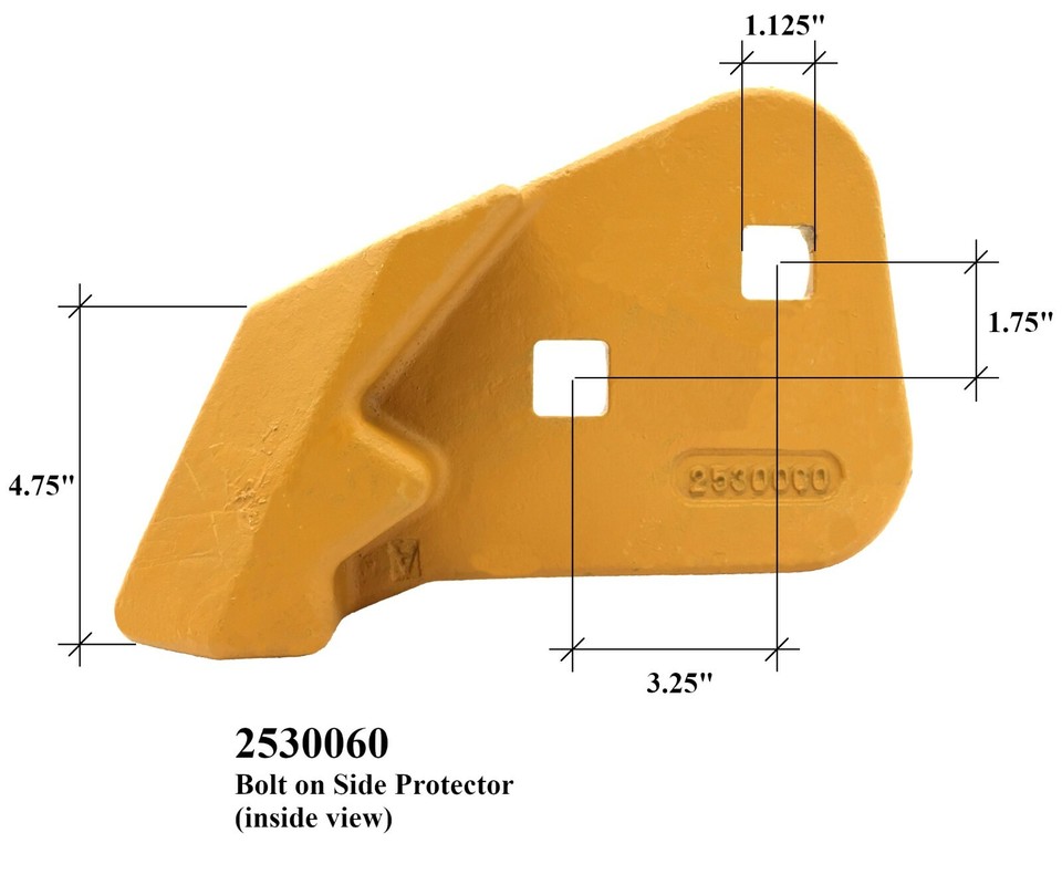Bolt-on Corner Protector - 253-0060 - Fits CAT 924/938 buckets, w ...