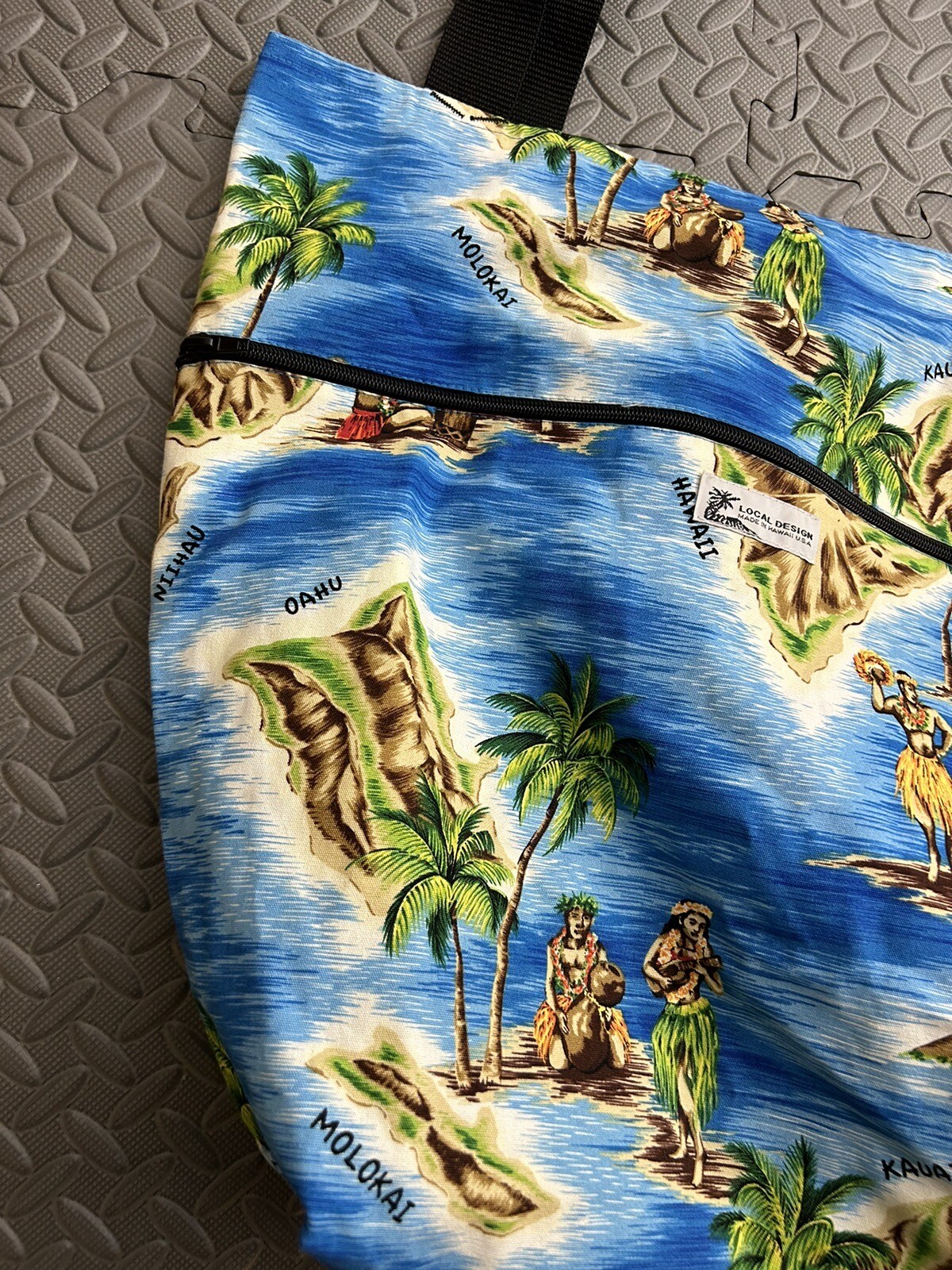 Hawaii Beach Bag Hawaiian Bag Maui Oahu Lanai Islands Design Palms ...
