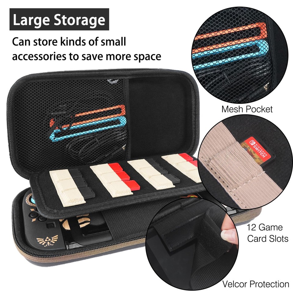 TIKOdirect Carrying Case Accessories Bundle for Switch 2 2 2025, Black ...