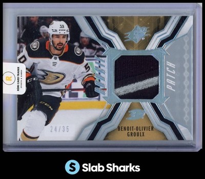 2021 UPPER DECK SPX #RJ-BG BENOIT-OLIVIER GROULX ROOKIE AUTO PATCH MEM ...