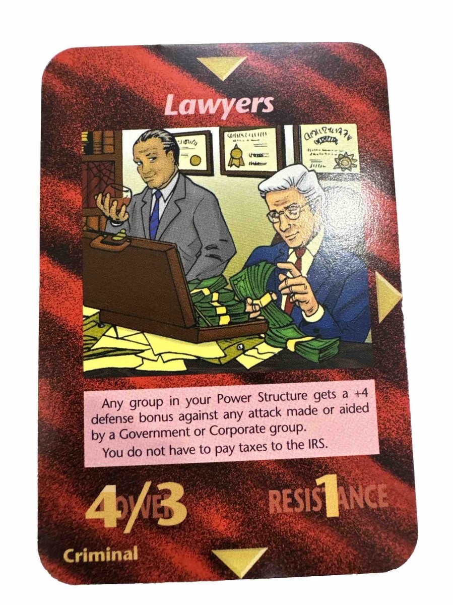 New World Order Illuminati Card Game Teflon Coating Card INWO