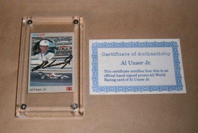 Vintage Al Unser Jr Indy Car Autographed Signature World Racing Card ...