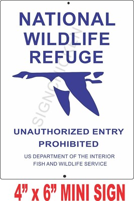 Vintage Replica 1930's NATIONAL WILDLIFE REFUGE - ALUMINUM SIGN mini 4 ...