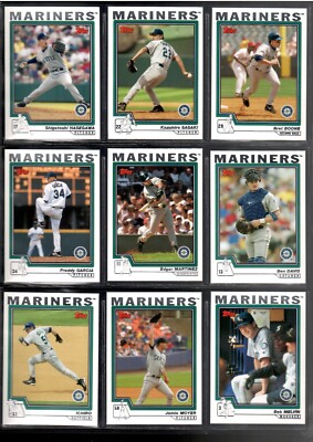 Seattle Mariners 2004 Topps 22 card team set (from Factory Set) Ichiro ...