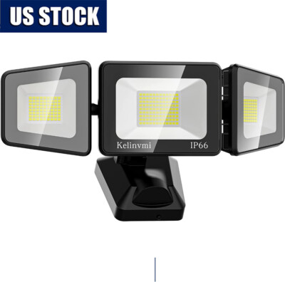Outdoor LED Security Flood Lights 120W Ultra Bright 12000LM Black AC ...