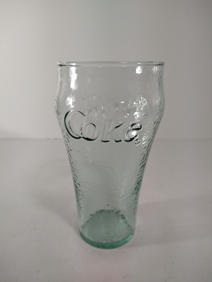 Vintage Coca Cola Green Dimpled Coke Drinking Glass Hammered 16 Oz | eBay