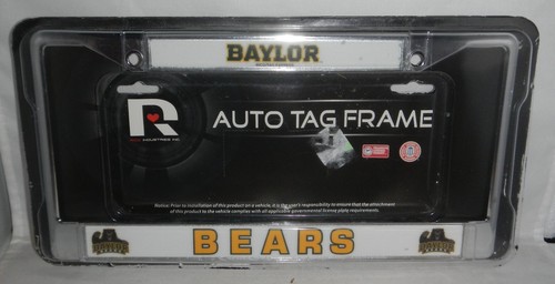 Baylor University BU Bears Metal Chrome Car Truck Auto Tag License ...