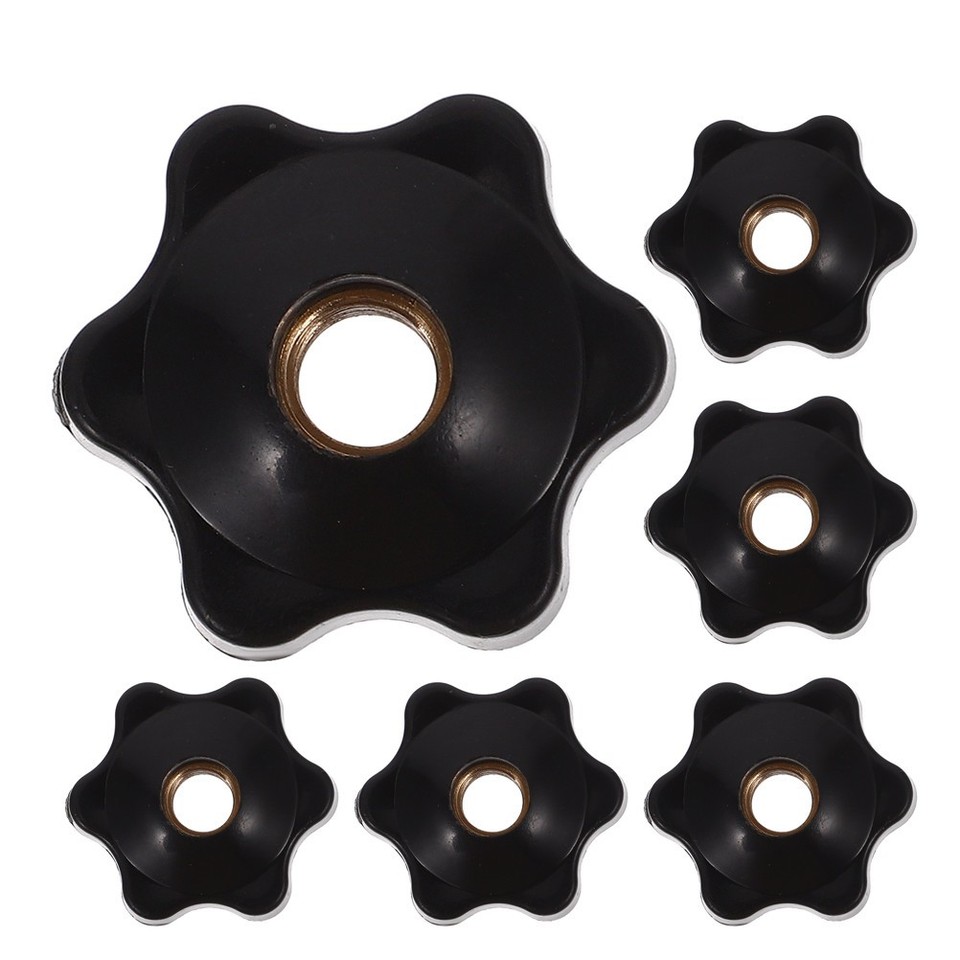 6pcs Plastic Knob Handle Knurled Clamping Nuts Knob Handle Plum Blossom ...