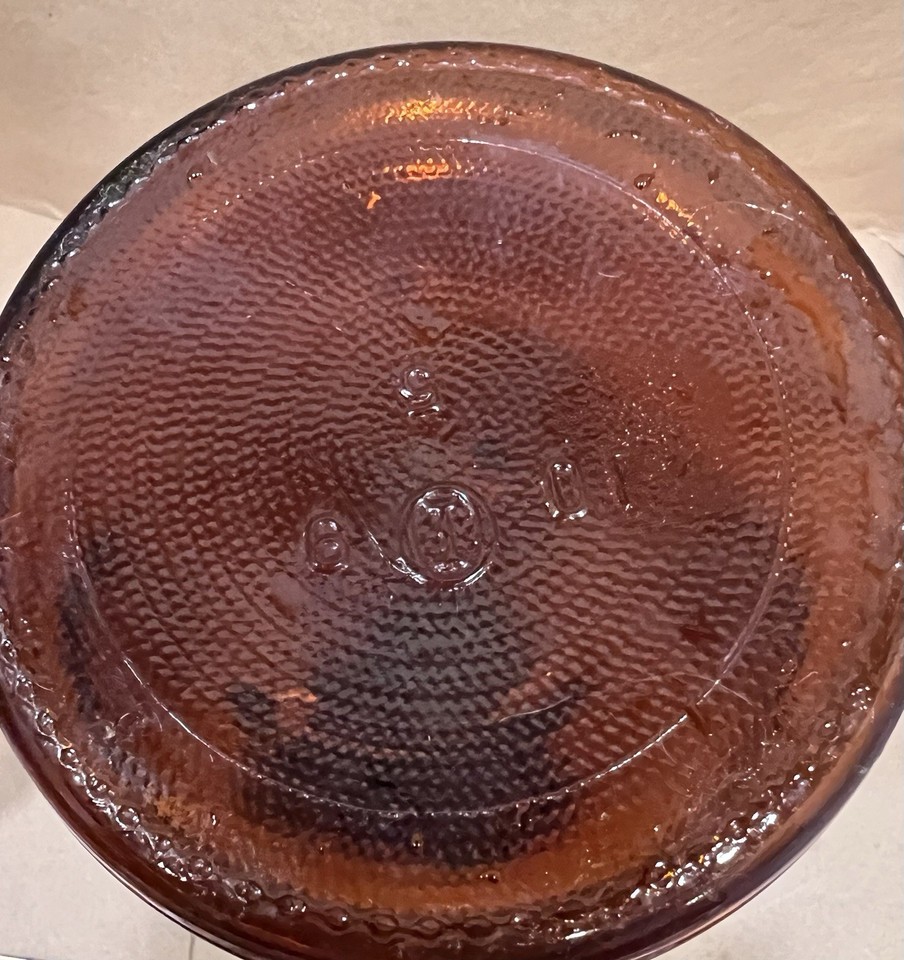 Vintage Amber Brown Glass Texize One Gallon Bleach Jug With Handle And ...