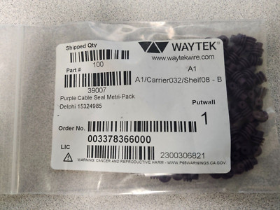Aptiv 15324985 Metri-Pack Seal, 280 Series, 1-Way Cable, Purple 39007 ...