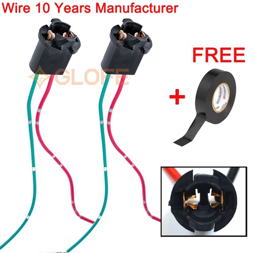 2X Pigtail Wire Female Socket 194 T10 Dashboard Gauge Cluster Plug ...