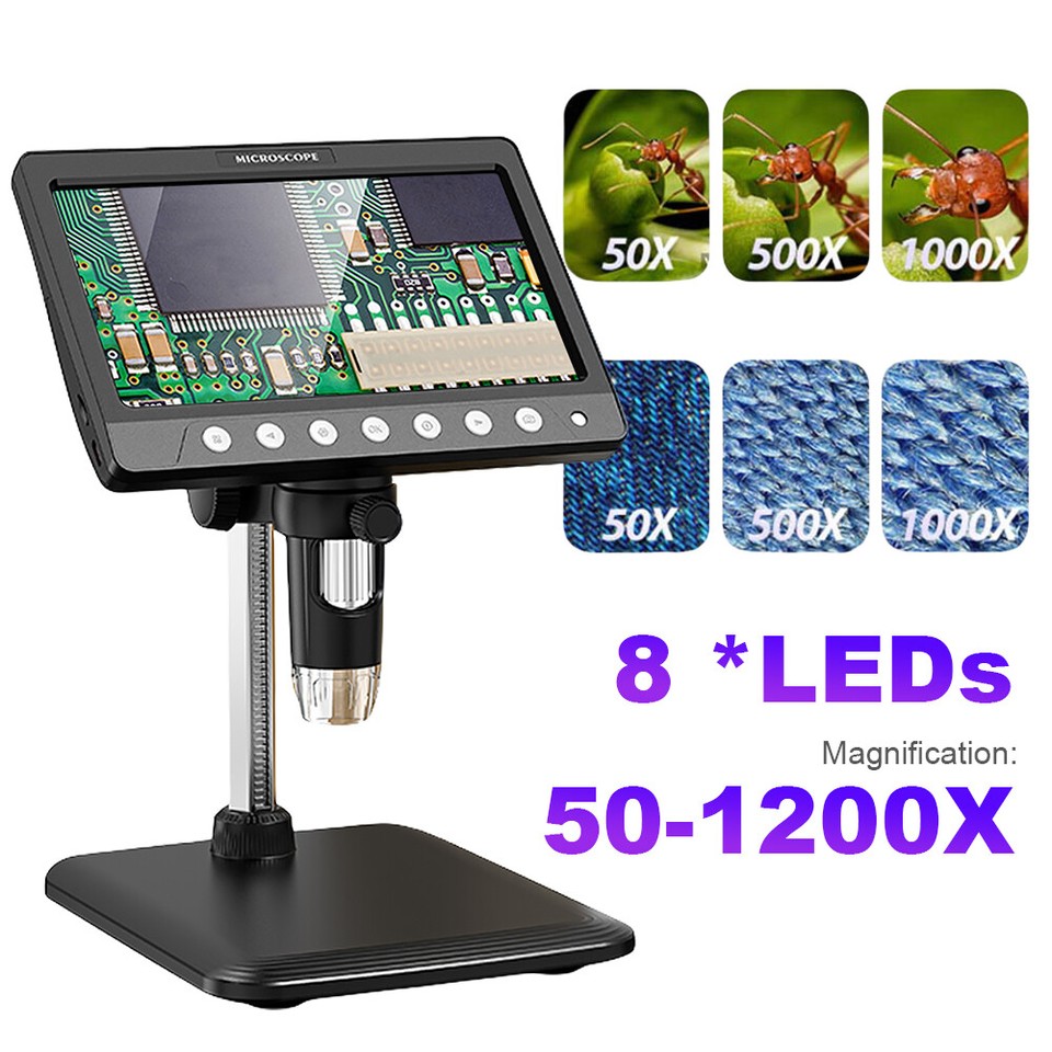 Electronic Microscope 1200X Magnification Soldering Microscope 7 Inch IPS Screen | eBay Australia