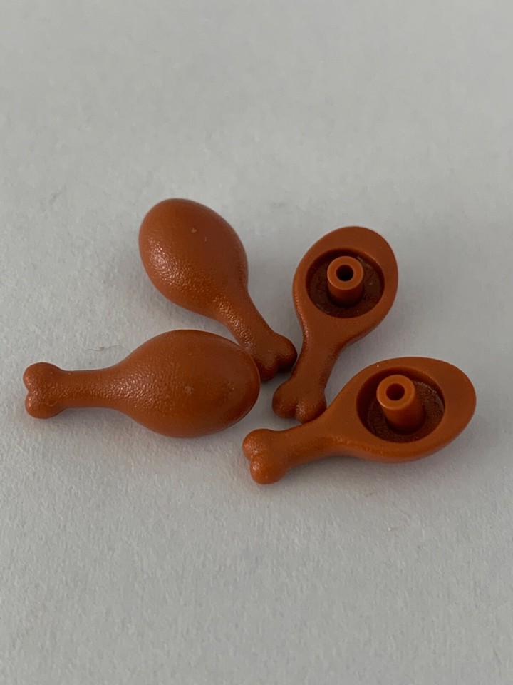 Lego Parts 33057 (4pcs) Turkey Drumstick, 20mm With Round Opening On ...