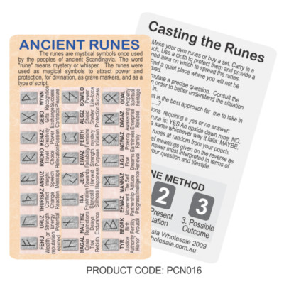 3 x Ancient Runes Reference Read Guide Chart Reference Guide Pocket ...